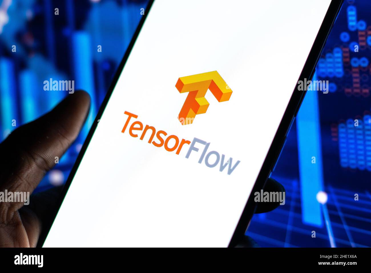 West Bangal, India - January 7, 2022 : TensorFlow logo on phone screen ...