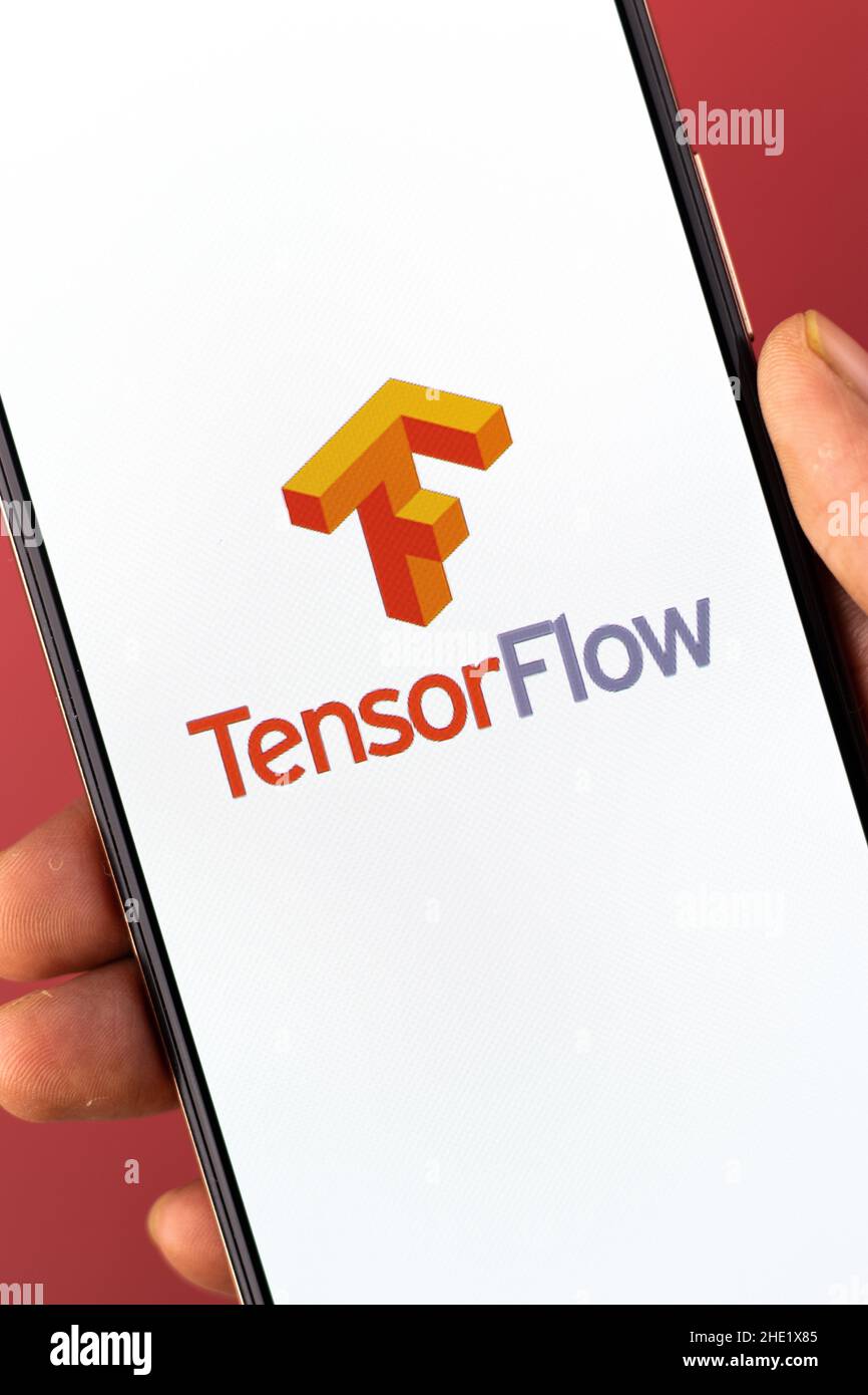 West Bangal, India - January 7, 2022 : TensorFlow logo on phone screen ...