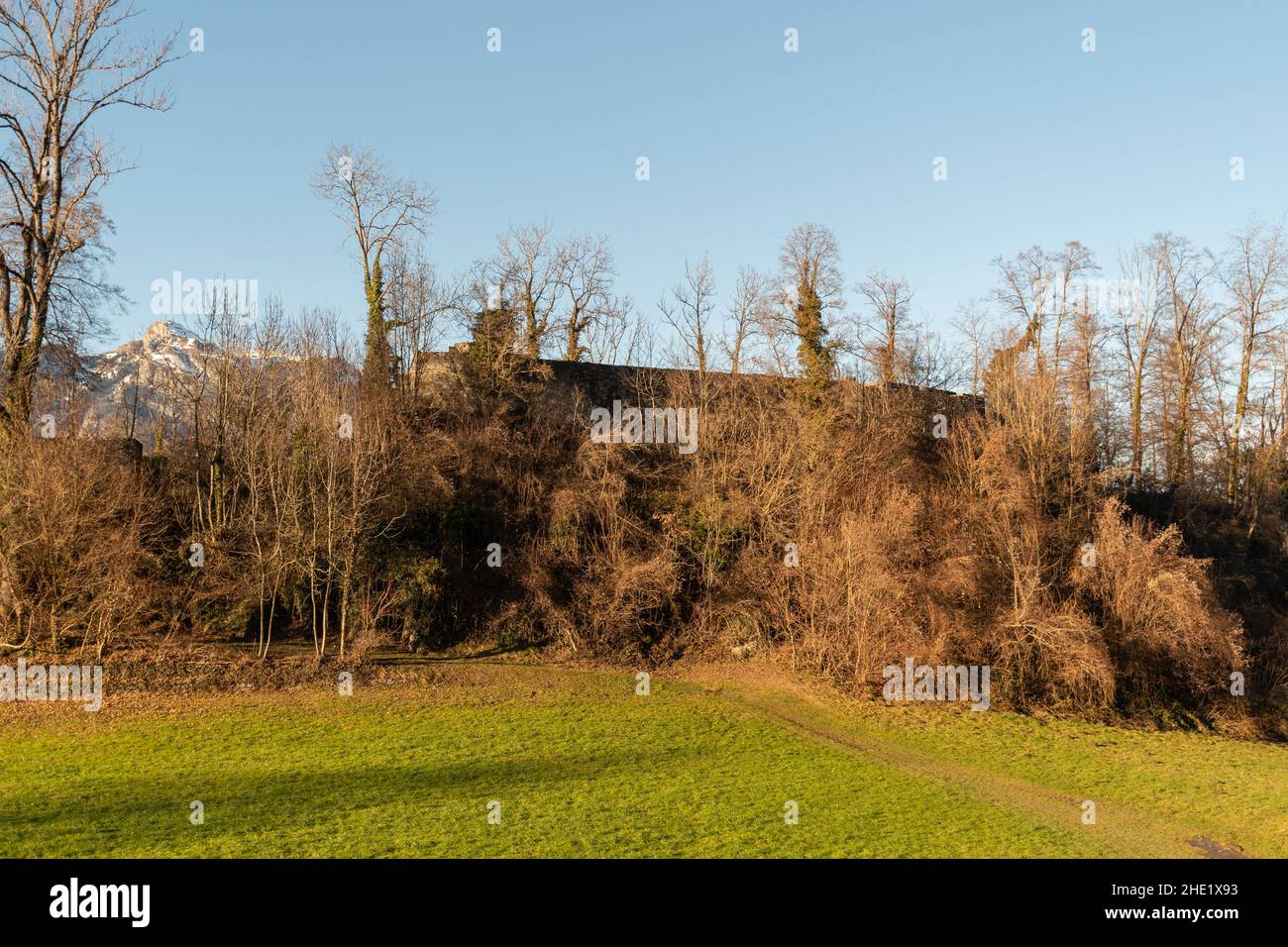 Schellenberg, Liechtenstein, December 31, 2021 Historic old castle ruin ...