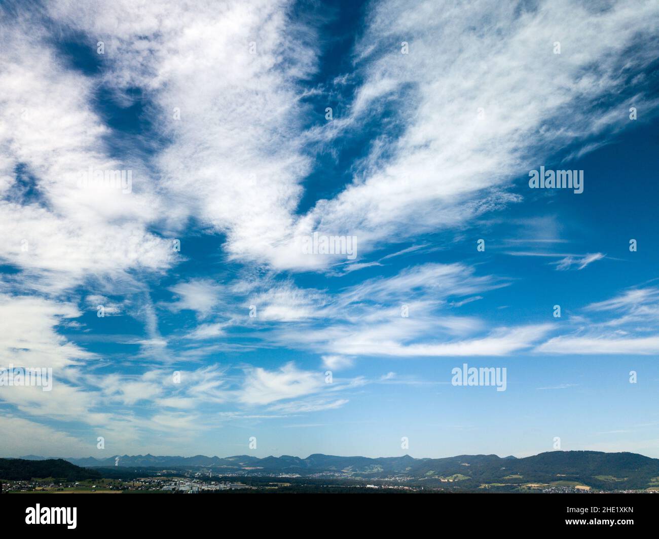 Blue sky and beautiful cloud over landscape Stock Photo - Alamy