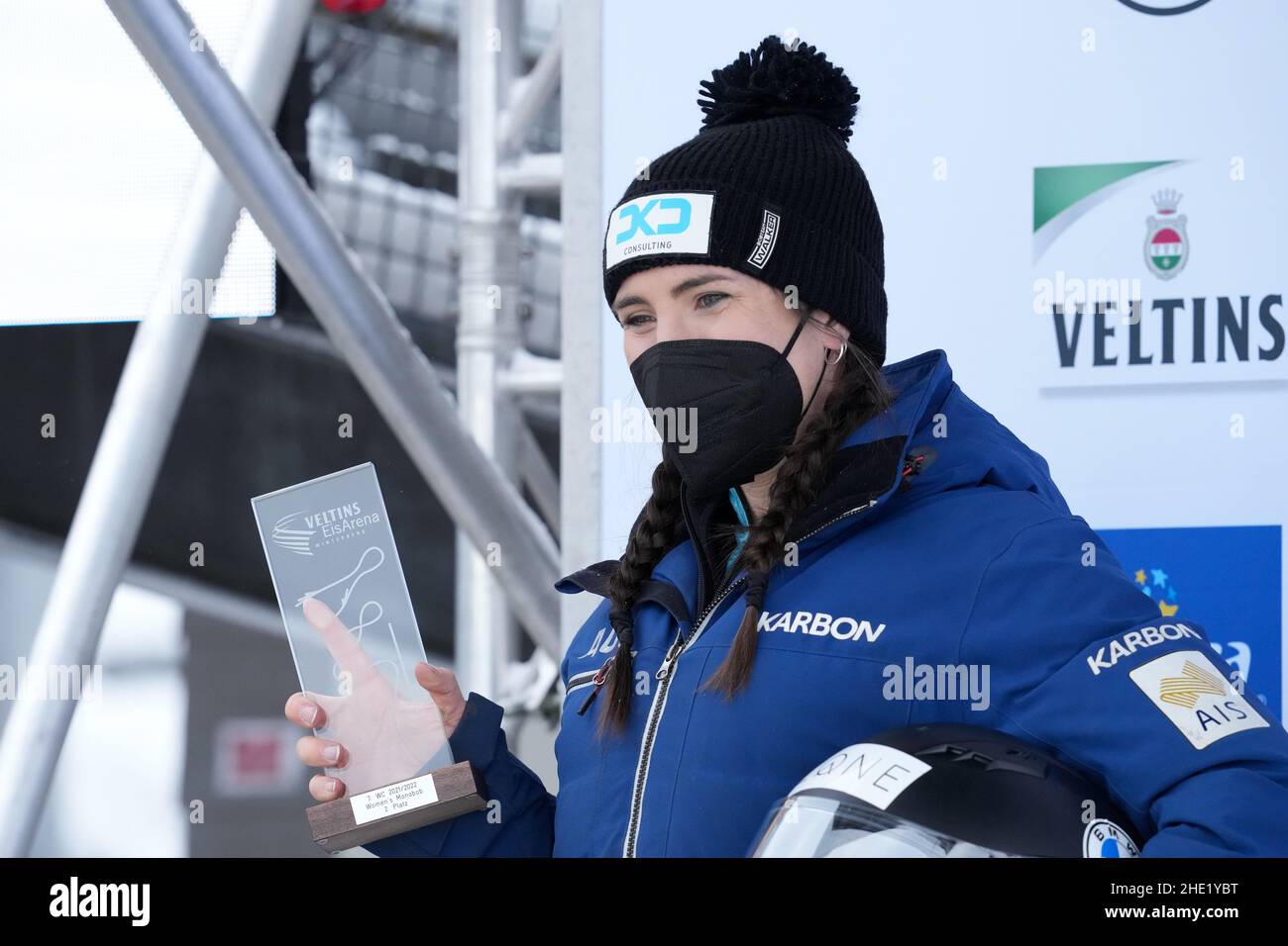 WINTERBERG, GERMANY - JANUARY 8: Breeana Walker of Australia celebrates ...
