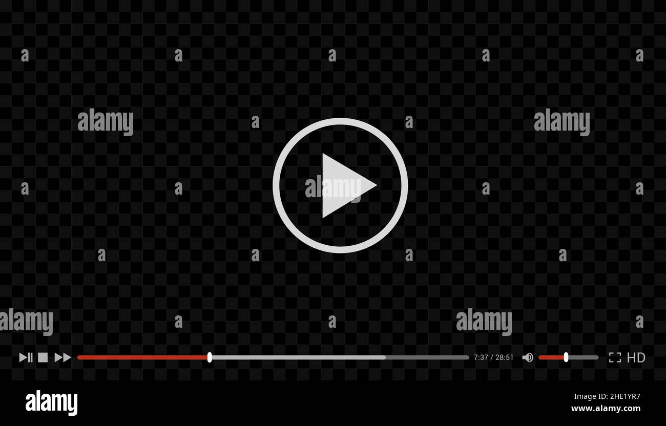 Media player template or mockup with play, pause and stop buttons on ...
