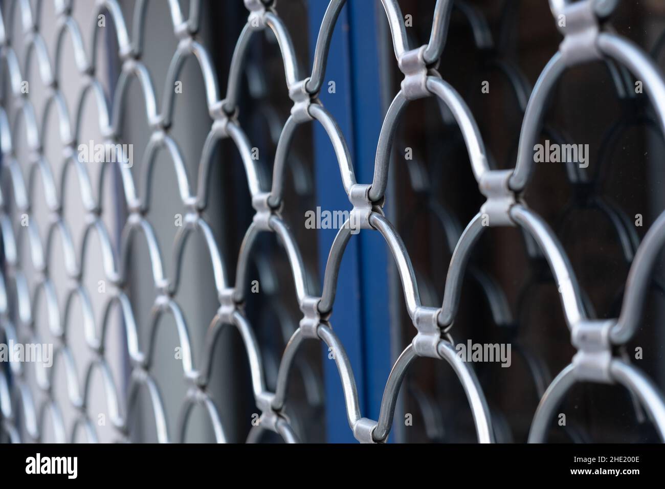 gate of a closed store. Sales crisis Stock Photo - Alamy