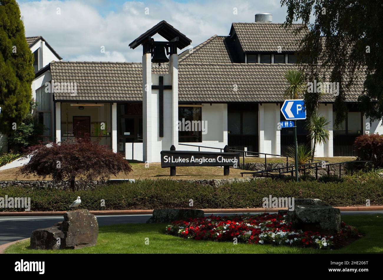 St Lukes Anglican Church in Rotorua,Bay of Plenty on North Island of ...