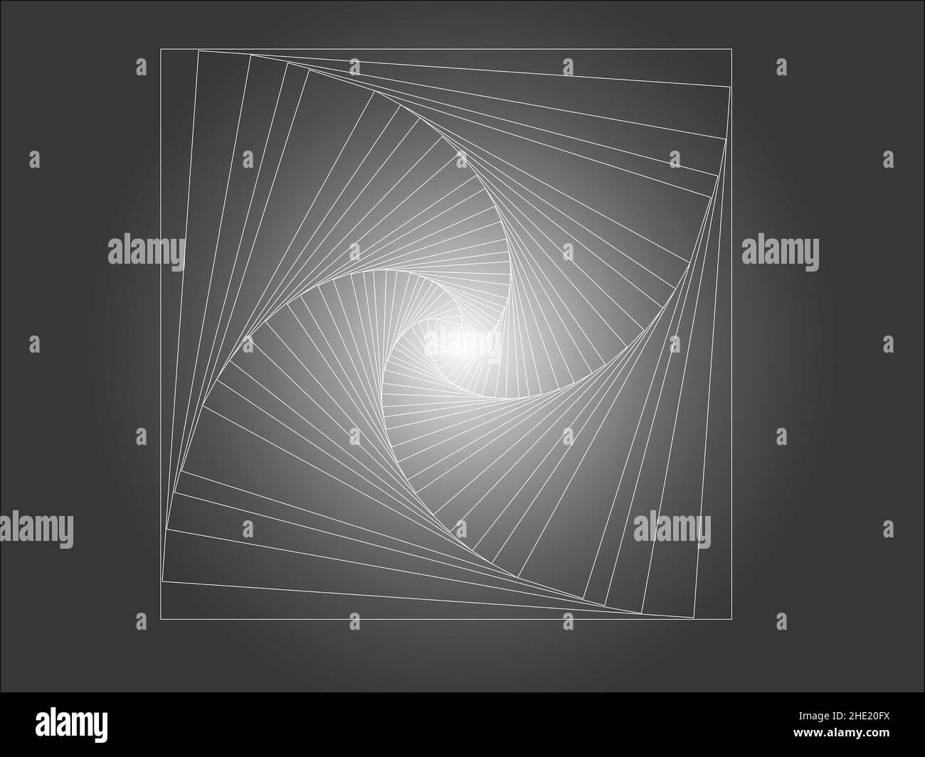 Ilustration graphics obtained as a result of a series of geometric transformations of a square ...