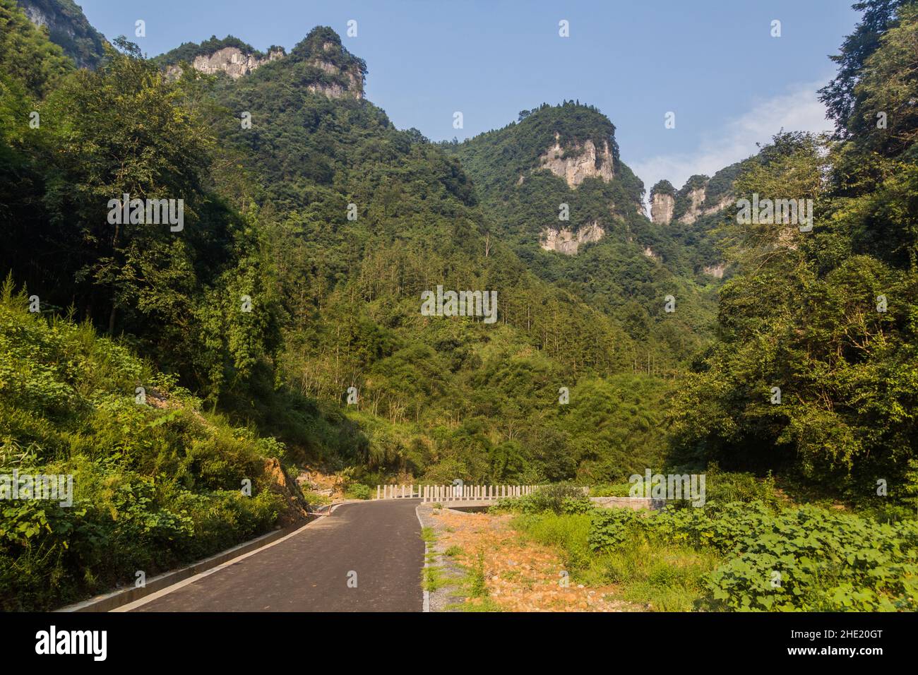 Road near Dehang Miao village, Hunan province, China Stock Photo - Alamy