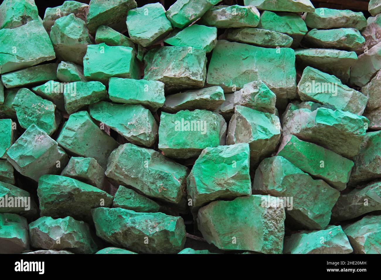 The wall is lined with large chipped stones Stock Photo - Alamy