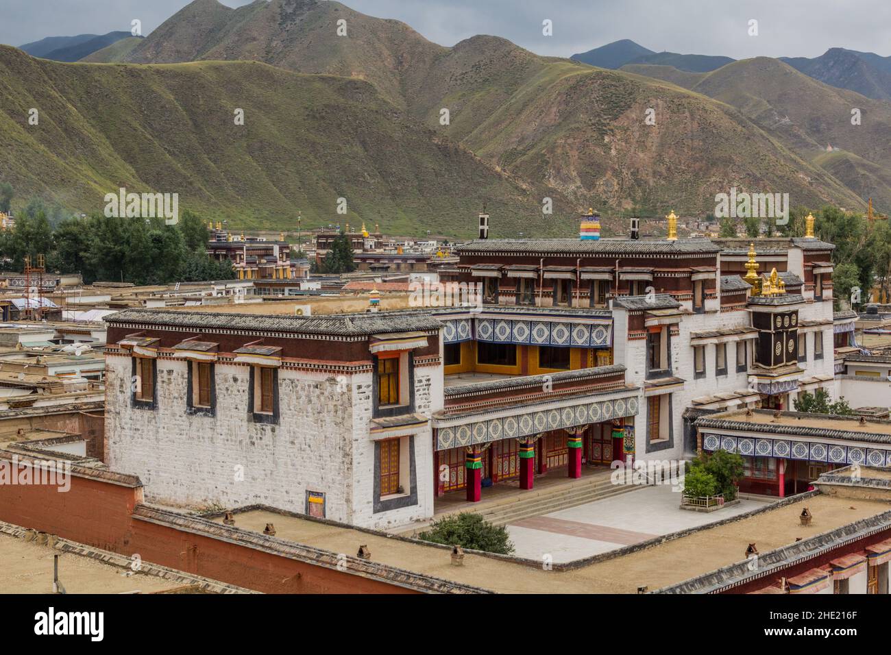 Labrang Monastery in Xiahe town, Gansu province, China Stock Photo - Alamy