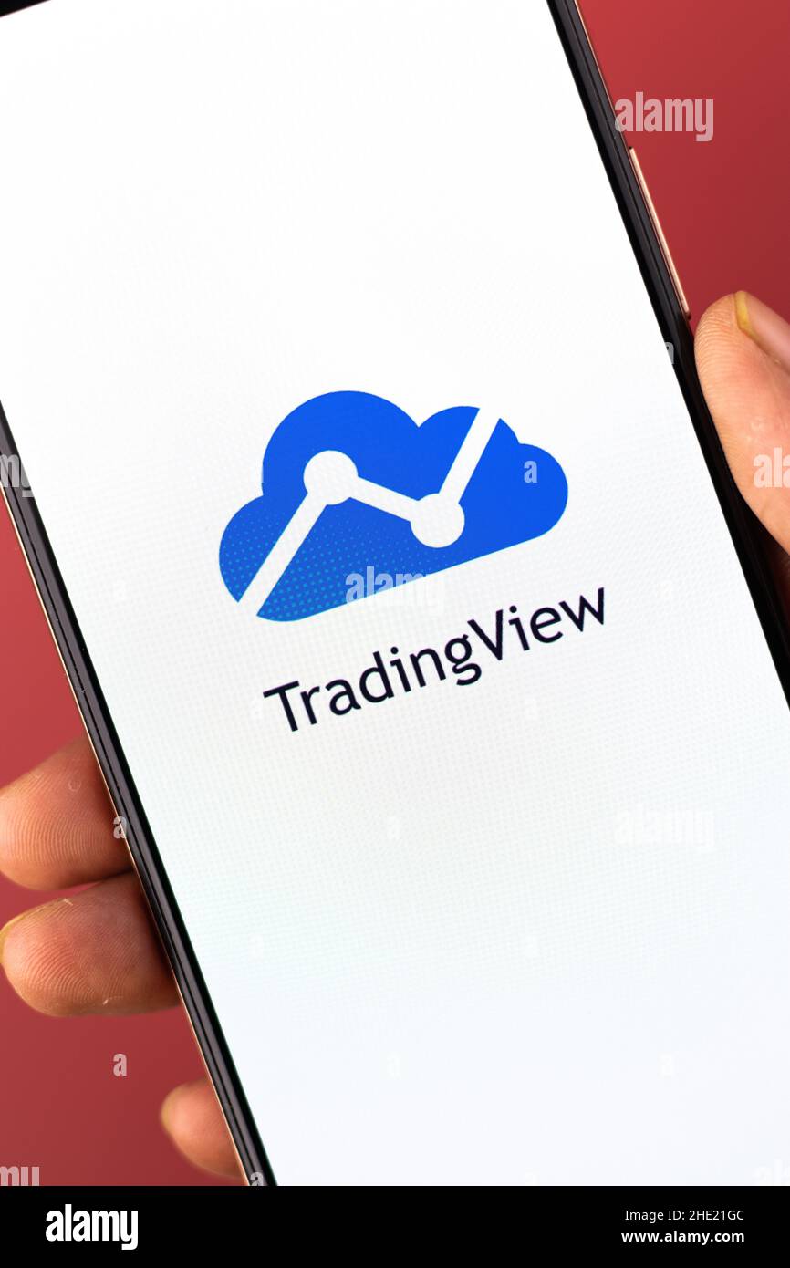 West Bangal, India - December 15, 2021 : Tradingview logo on phone ...