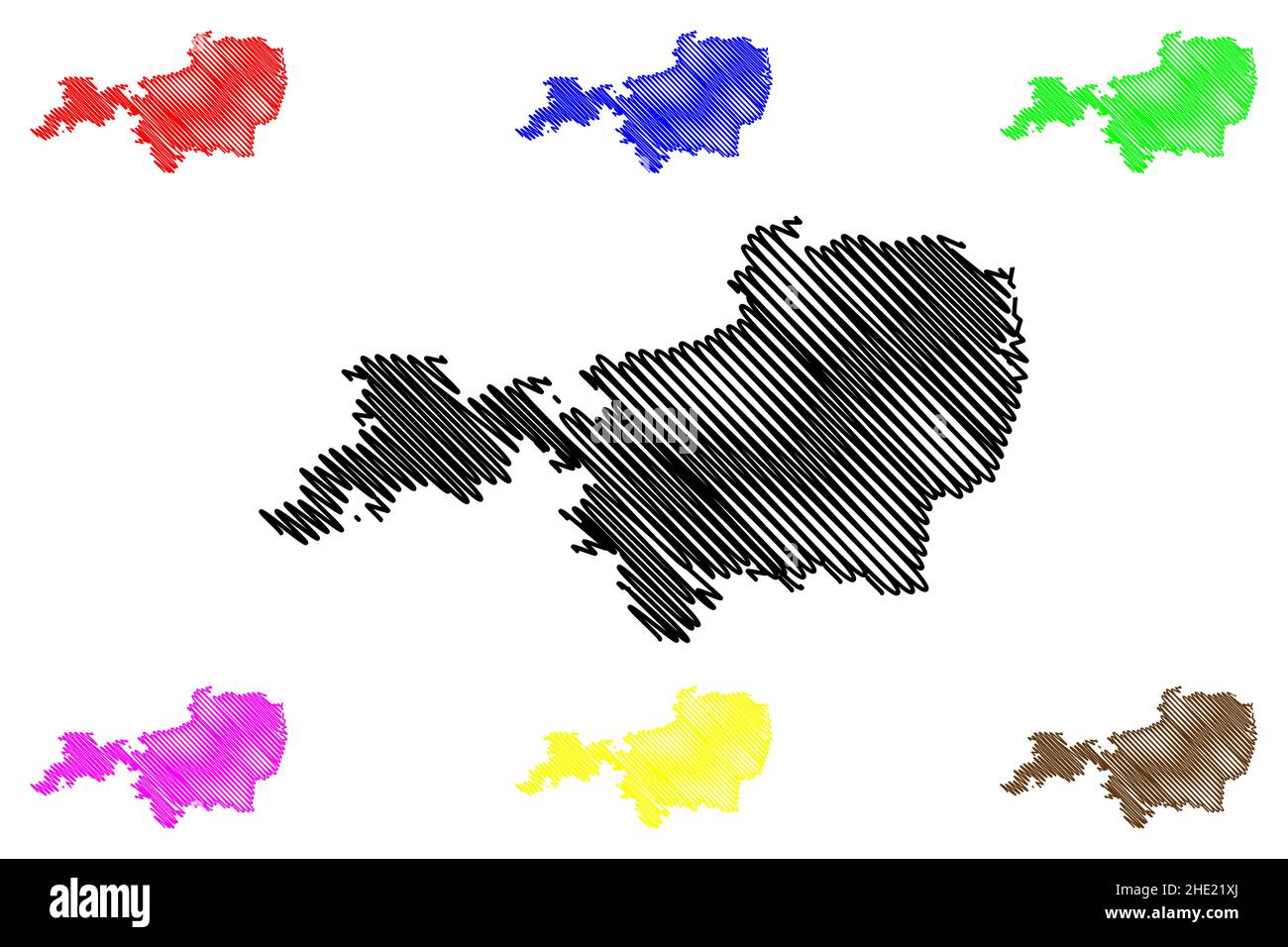 Tiruvallur district (Tamil Nadu State, Republic of India) map vector ...