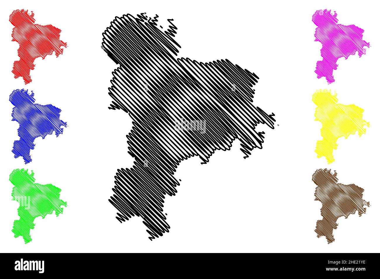 Tiruppur district (Tamil Nadu State, Republic of India) map vector ...