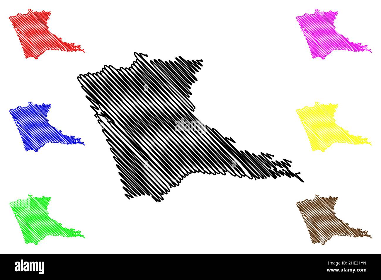 Thrissur district (Kerala State, Republic of India) map vector ...