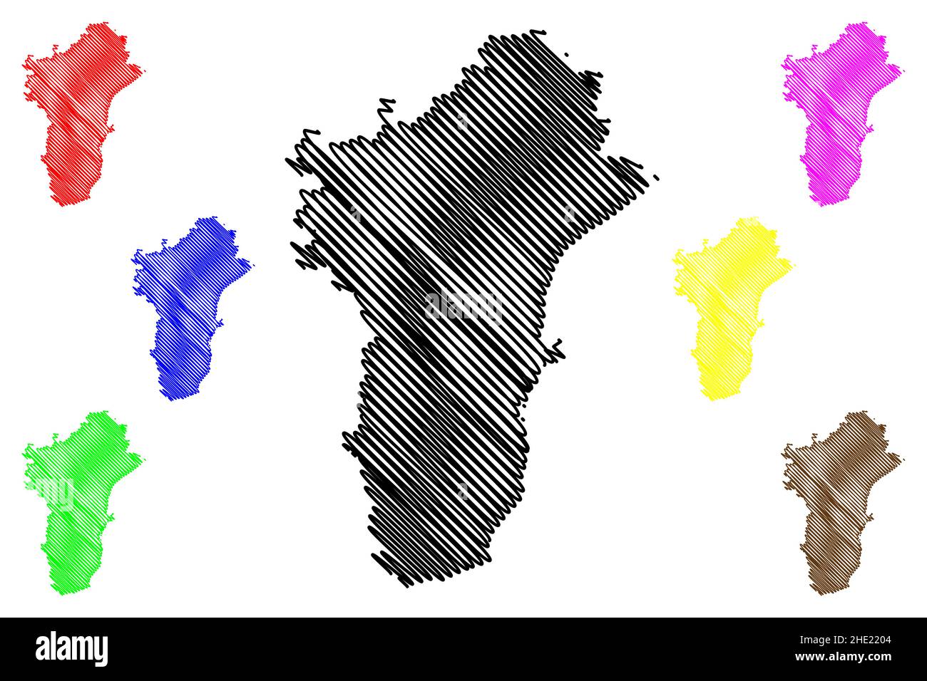 Thoothukudi district (Tamil Nadu State, Republic of India) map vector ...
