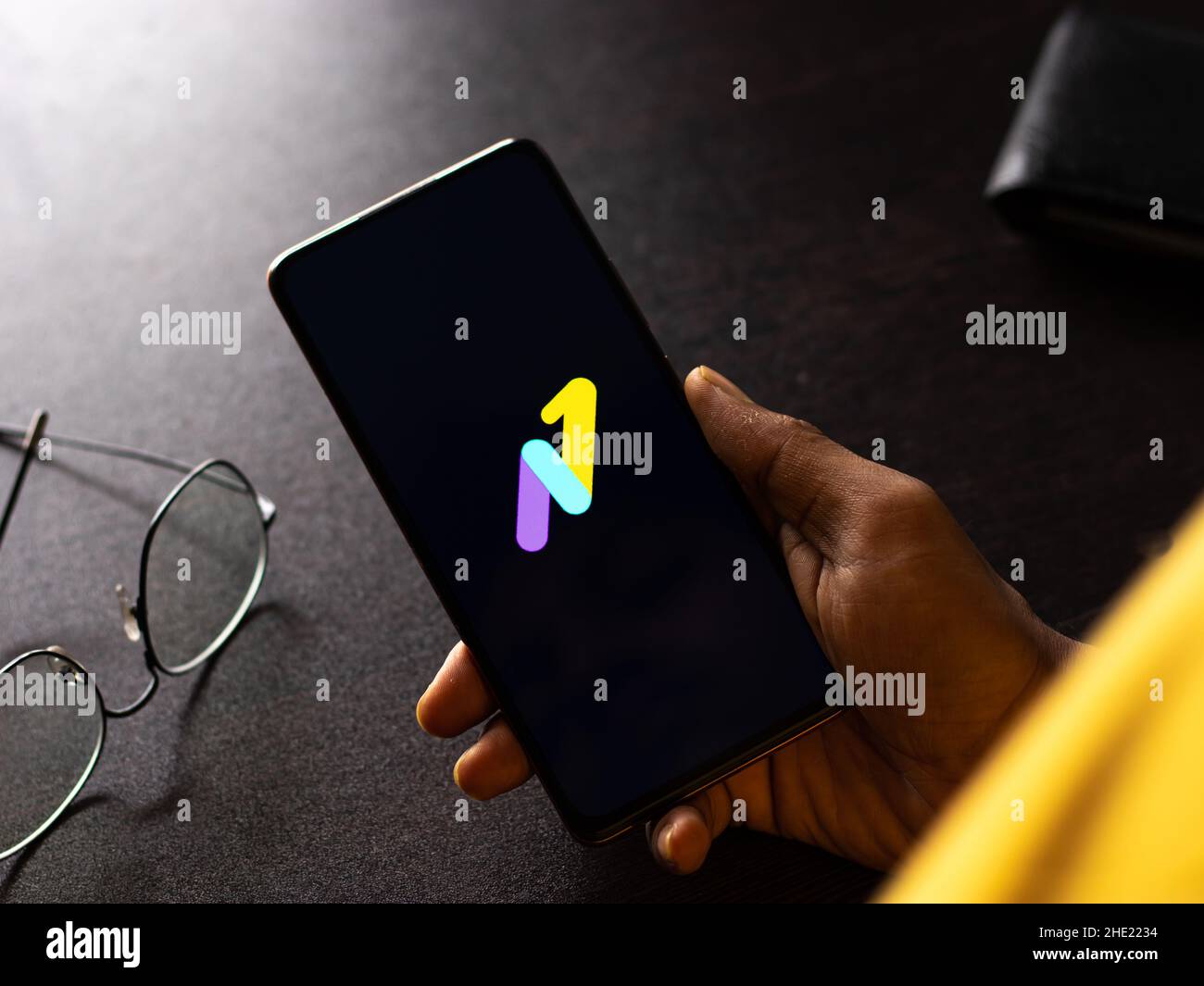 West Bangal, India - January 7, 2022 : Unfinance logo on phone screen ...