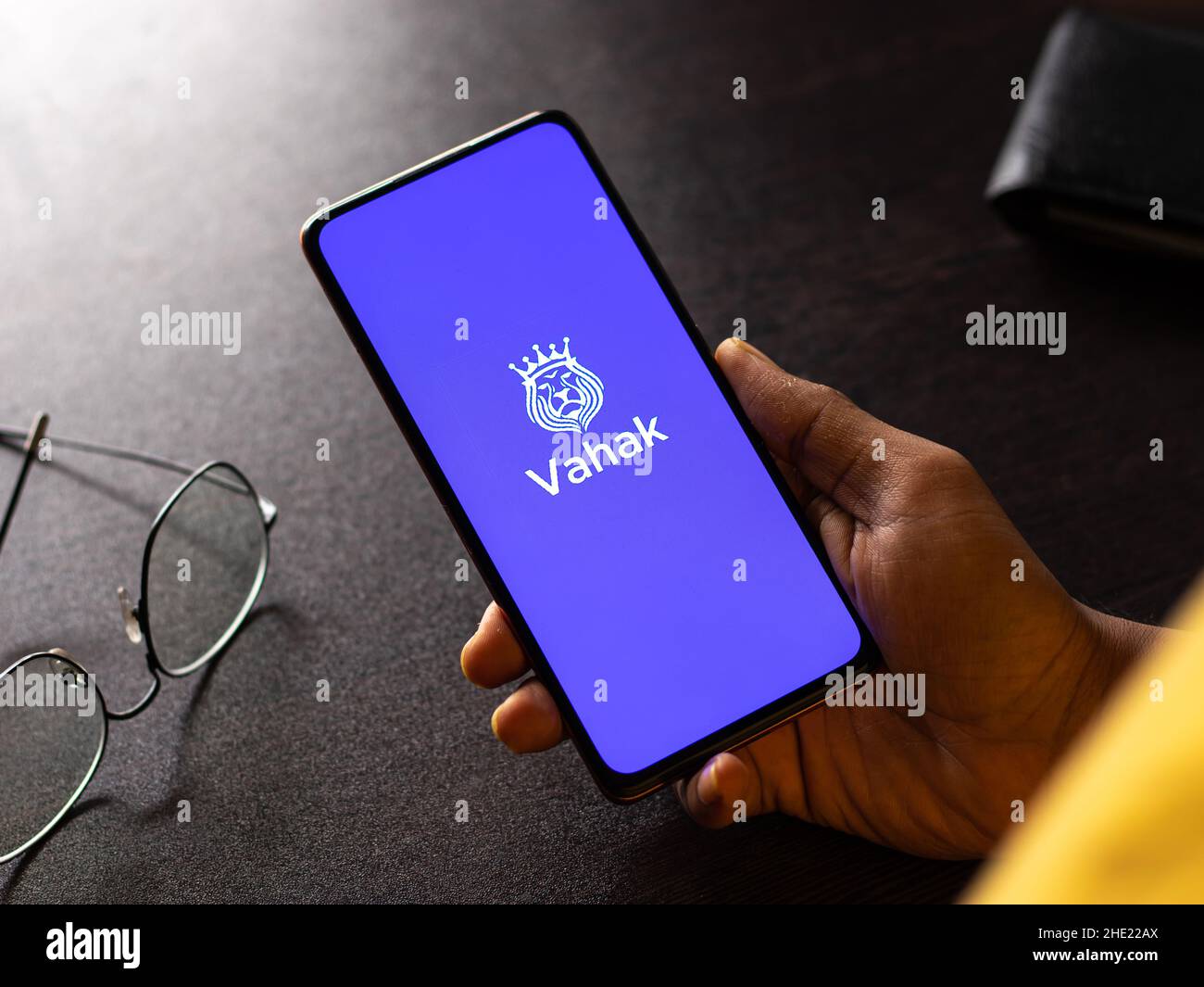 West Bangal, India - December 15, 2021 : Vahak logo on phone screen ...