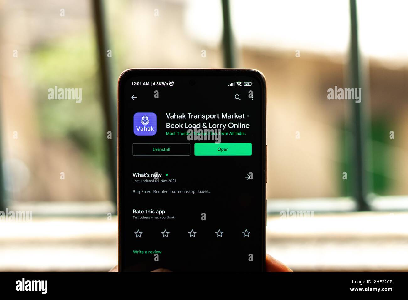 West Bangal, India - December 15, 2021 : Vahak logo on phone screen ...