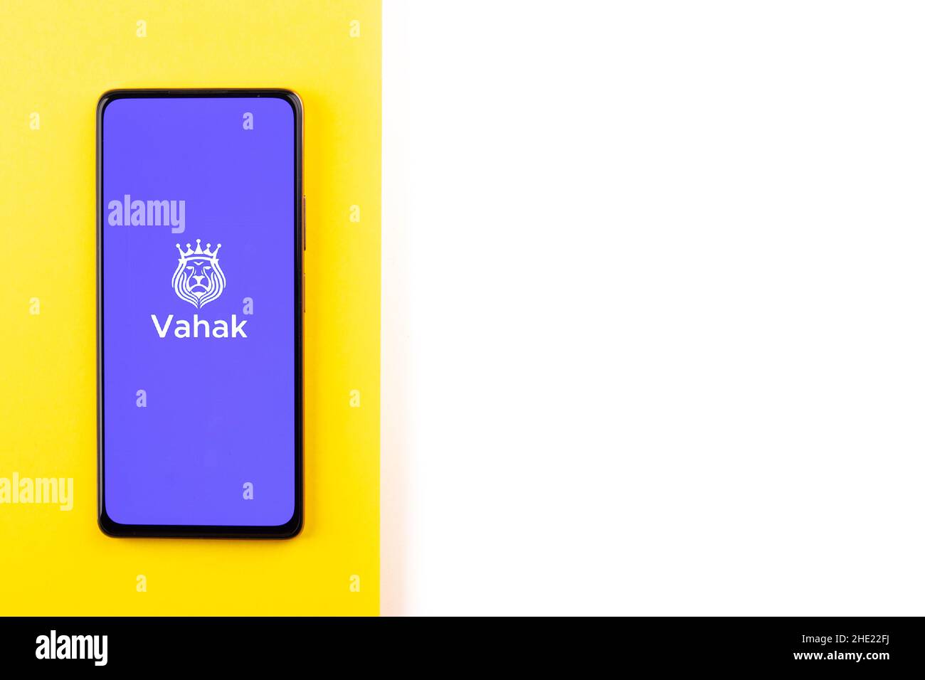 West Bangal, India - December 15, 2021 : Vahak logo on phone screen ...