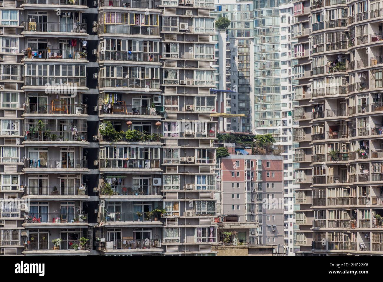 Big apartment blocks in Chongqing, China Stock Photo - Alamy