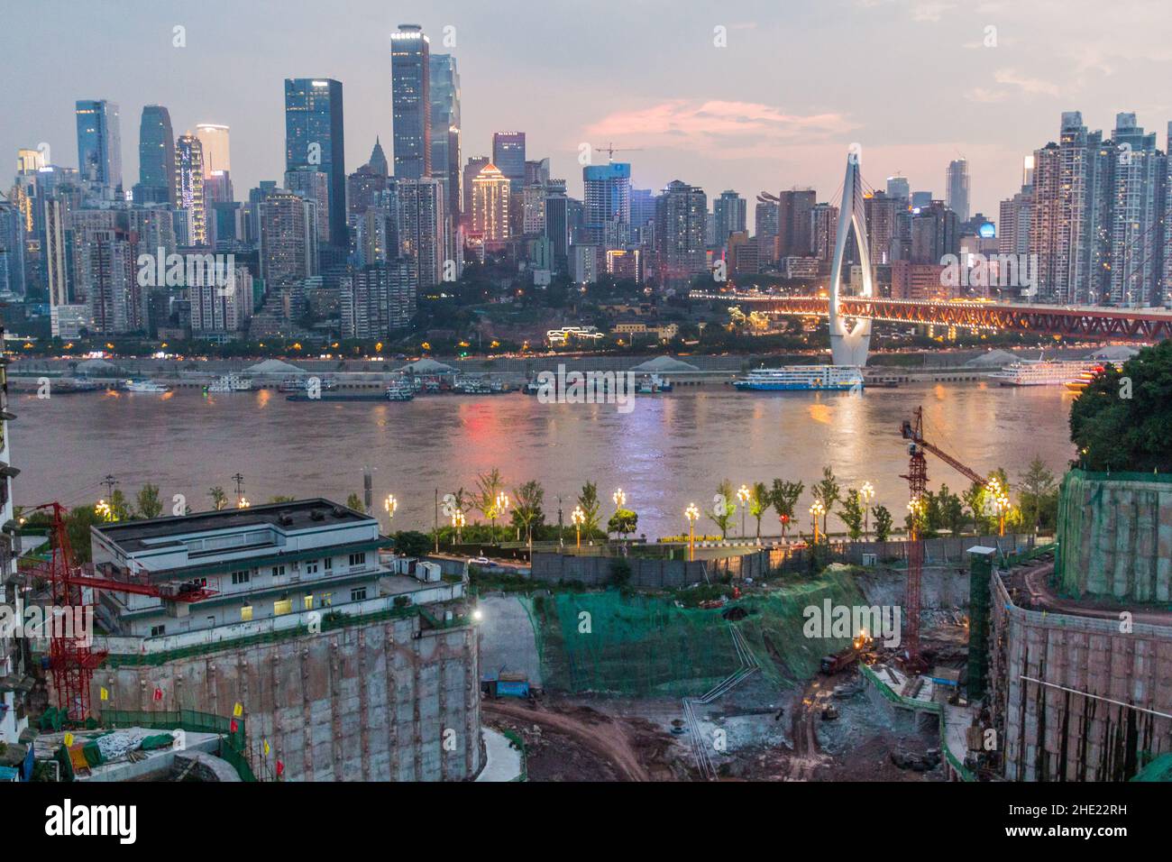 Skyline of Chongqing with Yangtze river, China Stock Photo - Alamy