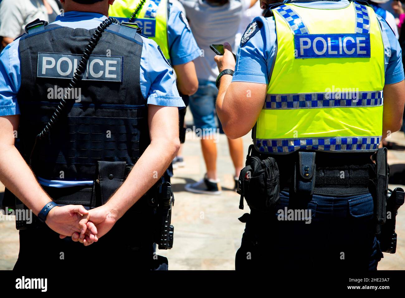 Police Force Patrolling in the City Stock Photo - Alamy