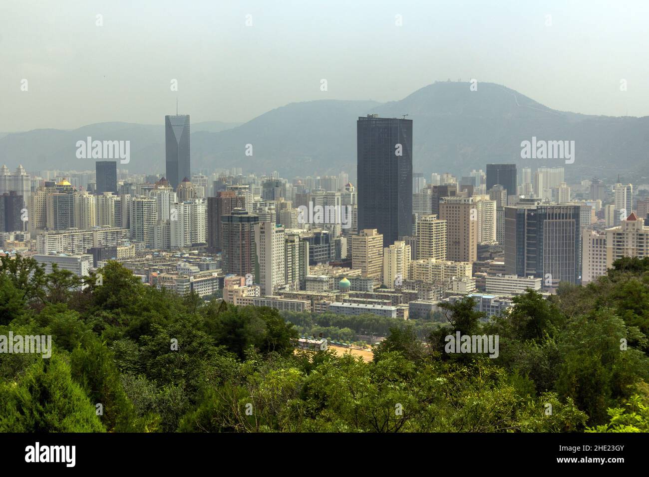 Skyline of Lanzhou, Gansu Province China Stock Photo - Alamy