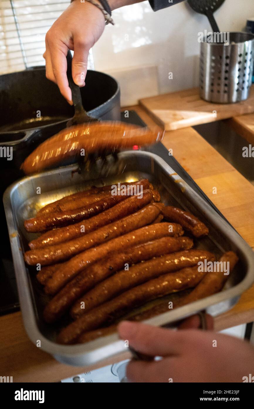 France, Brittany, Quevert, 2020-12-31. New Year's Eve party, or Saint ...