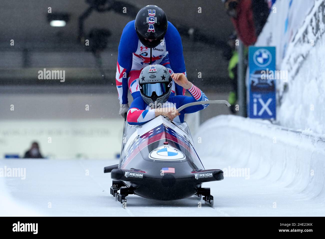 WINTERBERG, GERMANY - JANUARY 8: Hunter Church and Charles Volker of ...