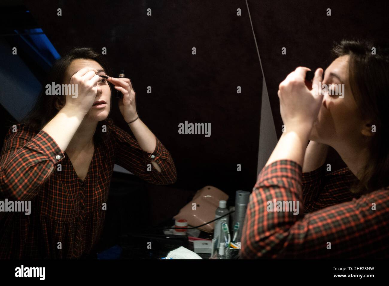 France, Brittany, Quevert, 2020-12-31. New Year's Eve party, or Saint ...