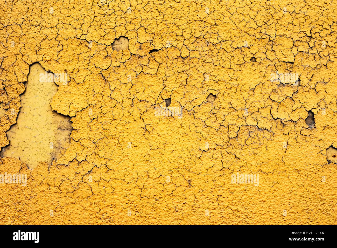 Cracked yellow paint texture on a metal surface Stock Photo - Alamy