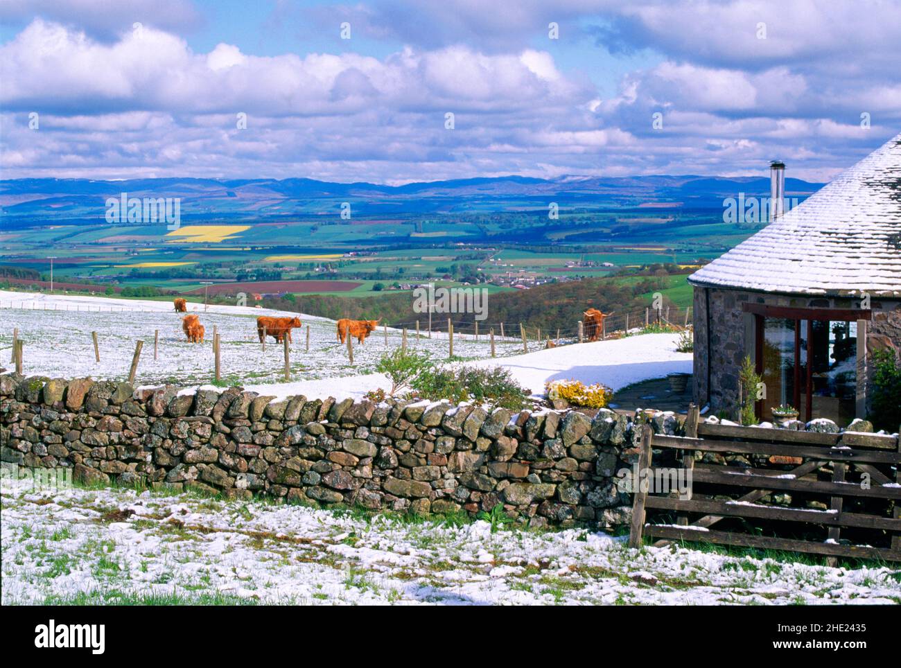 UK, Scotland, Tayside, Strathearn, renovated and converted farm ...