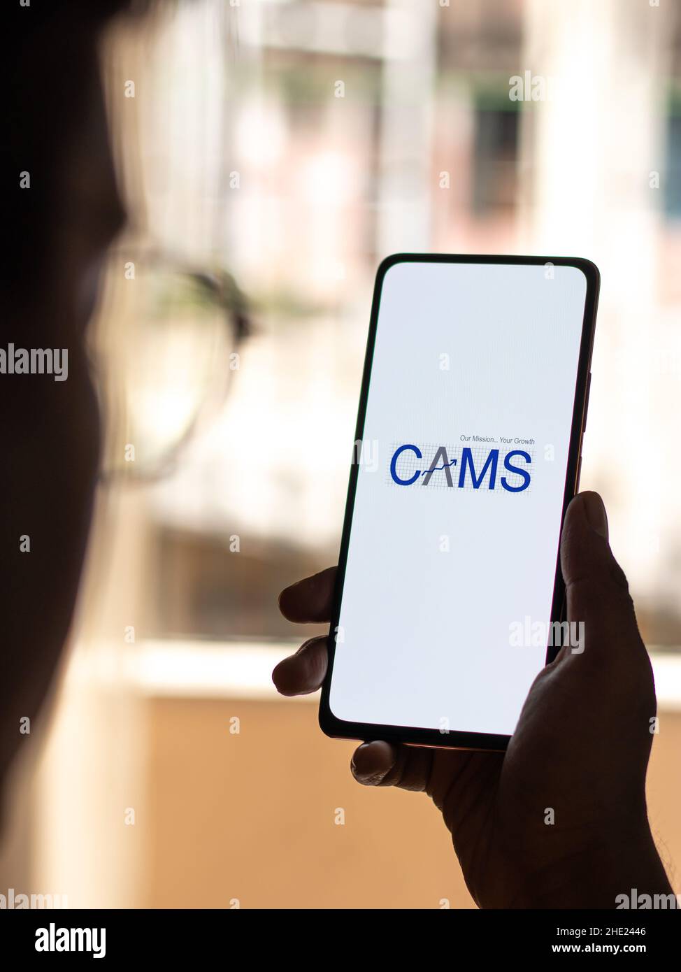 West Bangal, India - December 15, 2021 : myCams logo on phone screen ...
