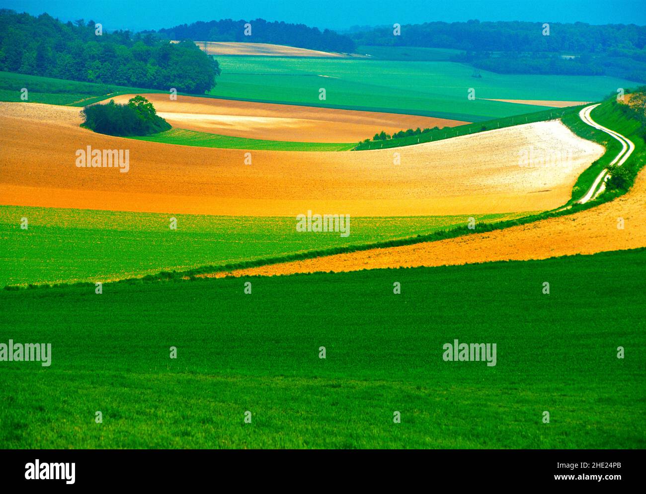 Landscape cultivated fields farms hi-res stock photography and images ...