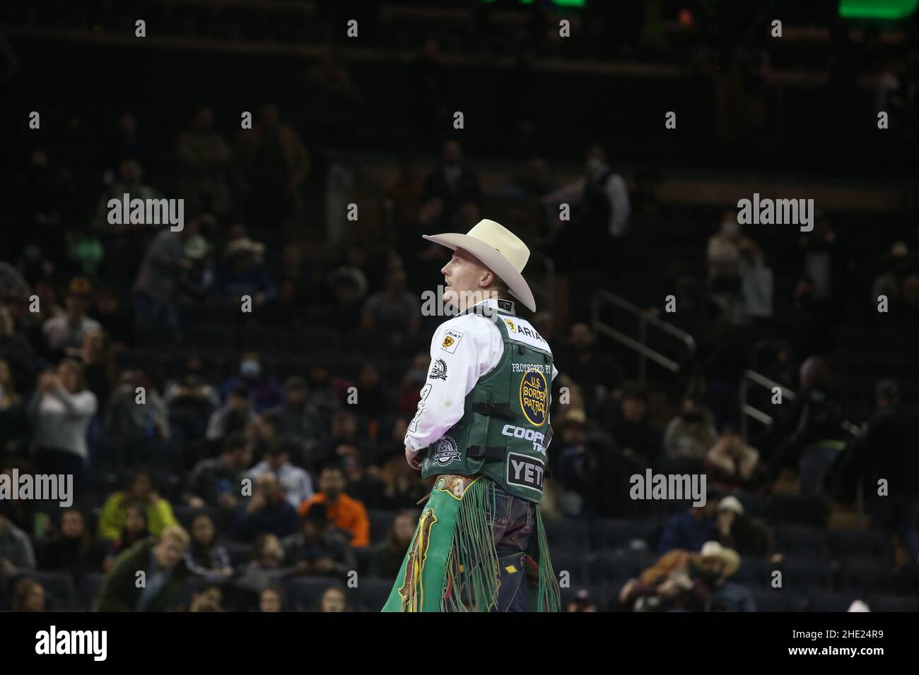 Bull Rider Cooper Davis at 2022 PBR Unleash The Beast Event Held at ...