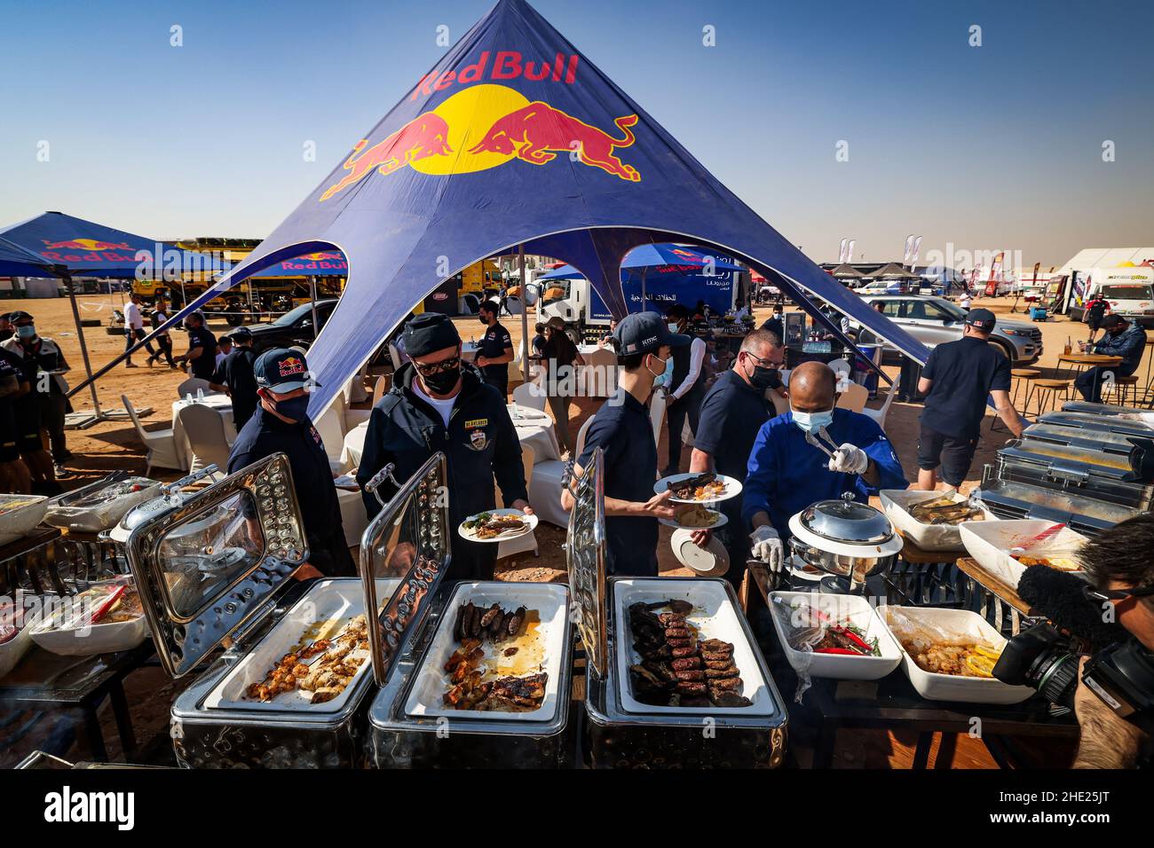 Red Bull barbecue atmosphere during the Rest Day of the Dakar Rally ...