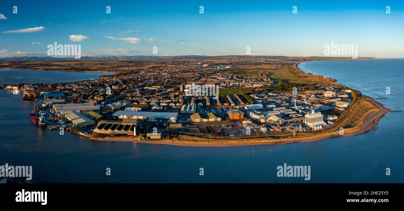 Aerial view from drone of Montrose in Angus, Scotland. UK Stock Photo ...