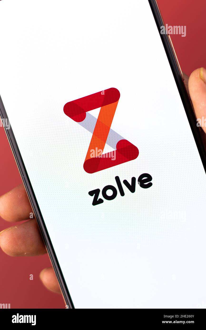 West Bangal, India - December 15, 2021 : Zolve logo on phone screen ...