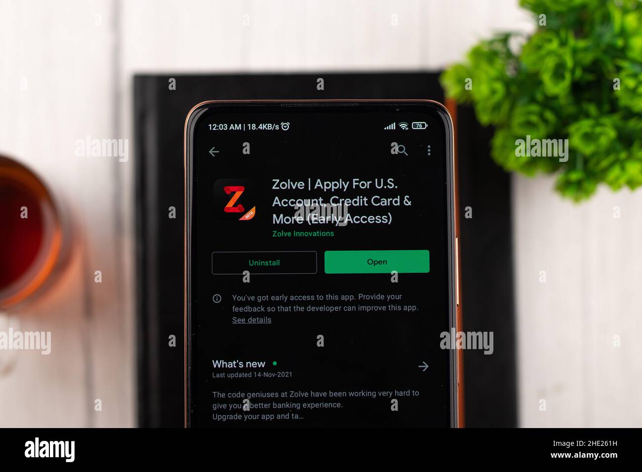 West Bangal, India - December 15, 2021 : Zolve logo on phone screen ...