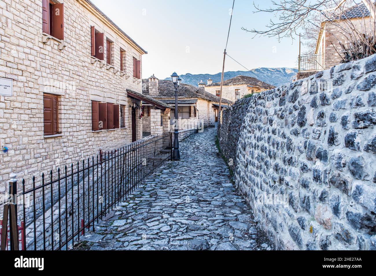 Traditional village of Kallarites at Tzoumerka Mountain, Ioannina ...