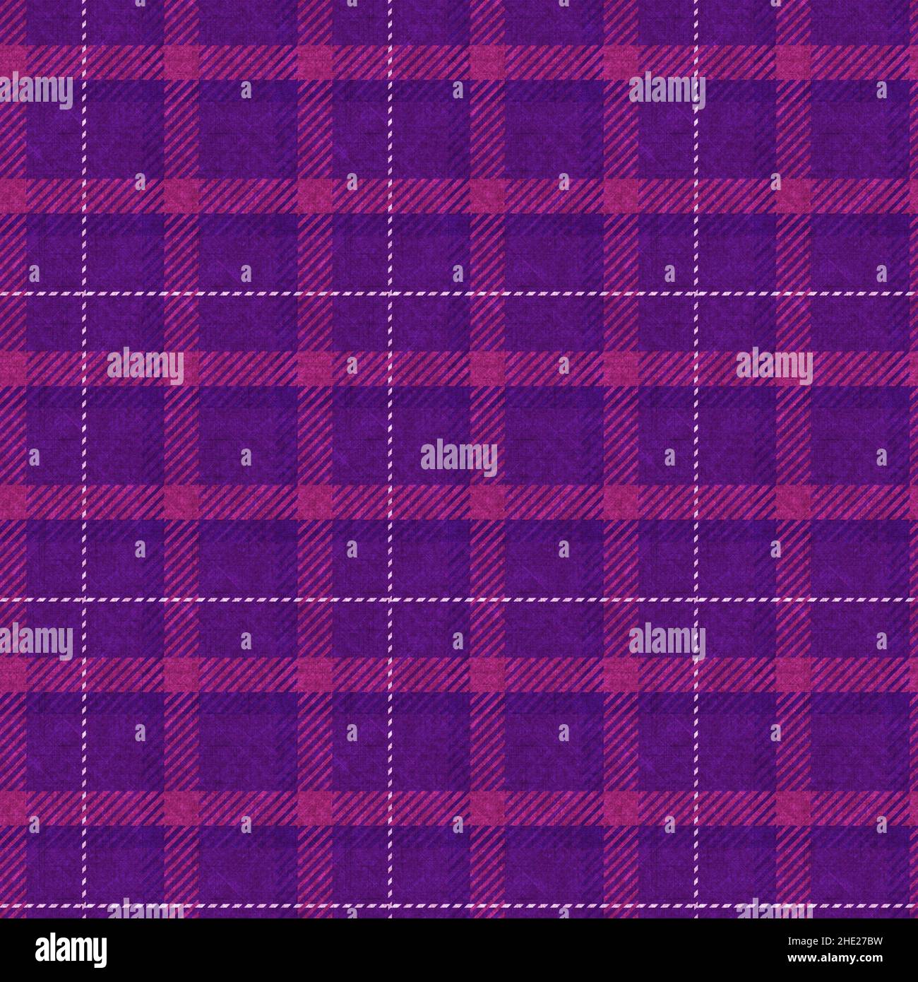 Bright pink summer woven plaid texture. Seamless woollen feminine style ...