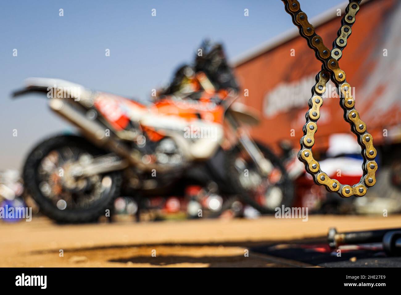 Chain during the Rest Day of the Dakar Rally 2022 on January 8th 2022 ...