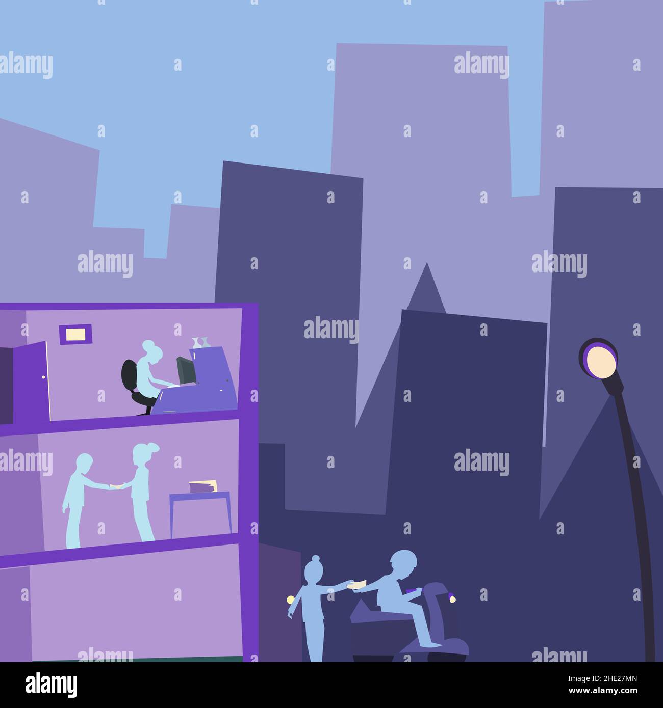 Skyline cityscape buildings architecture architectures Stock Vector ...