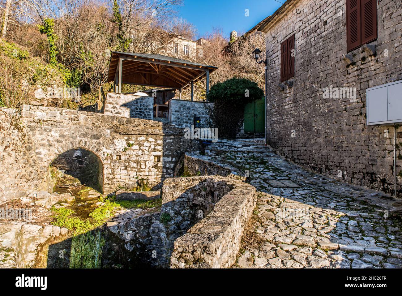 Traditional village of Kallarites at Tzoumerka Mountain, Ioannina ...