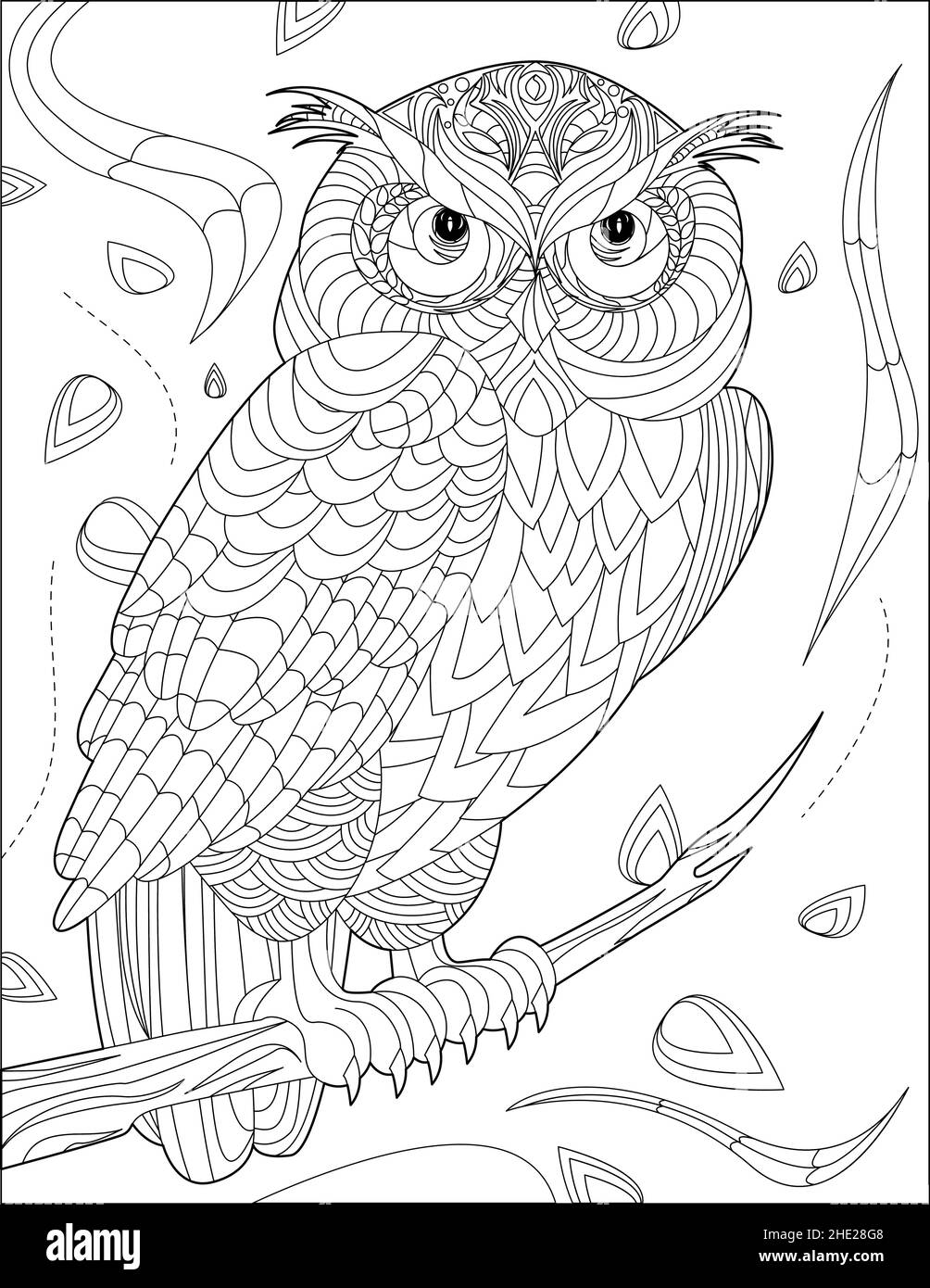 Geometric Owl Coloring Pages Coloring Pages Abstract & Geometric