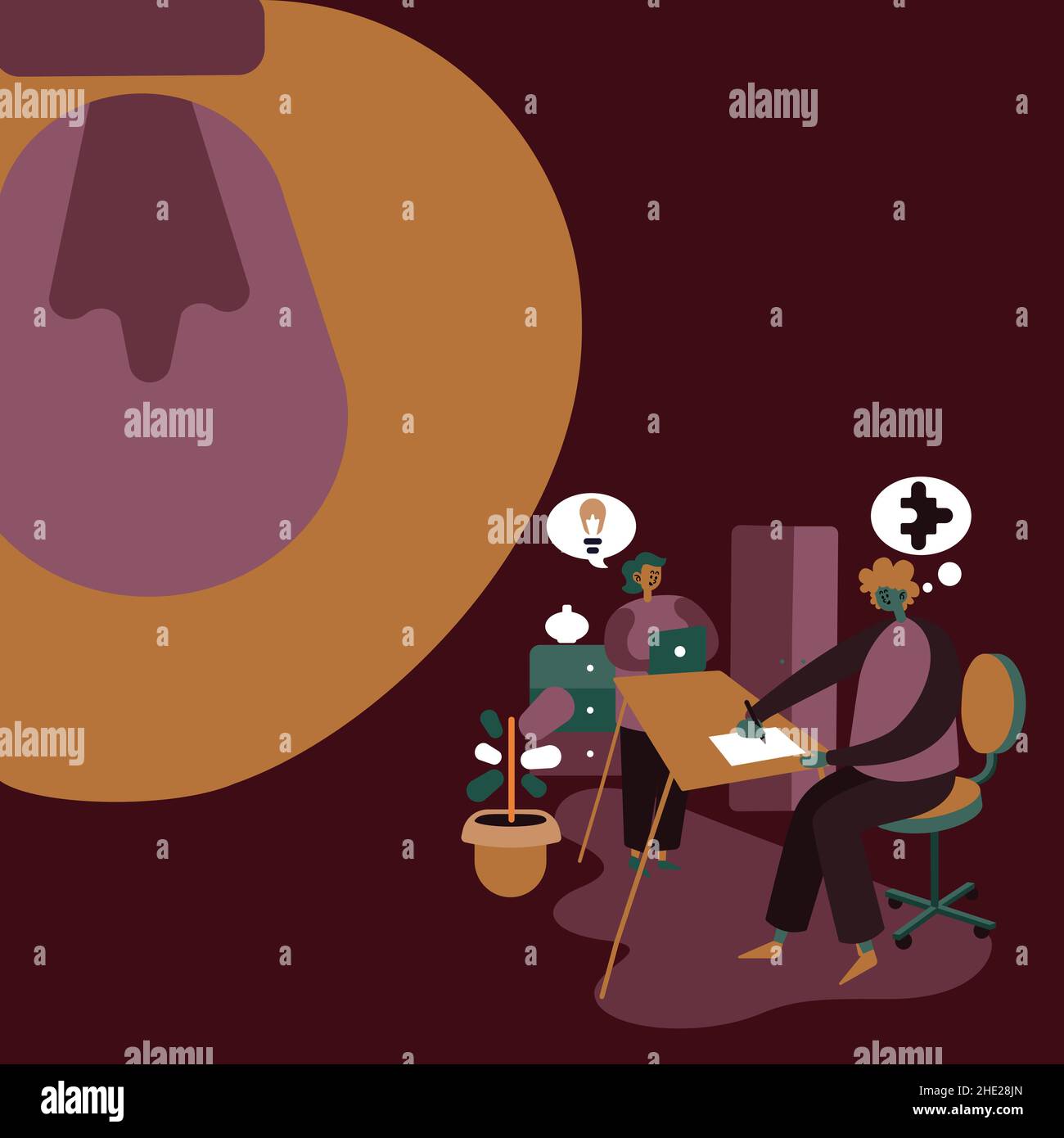 Partners Sharing New Wonderful Ideas For Skill Improvement Discussing ...