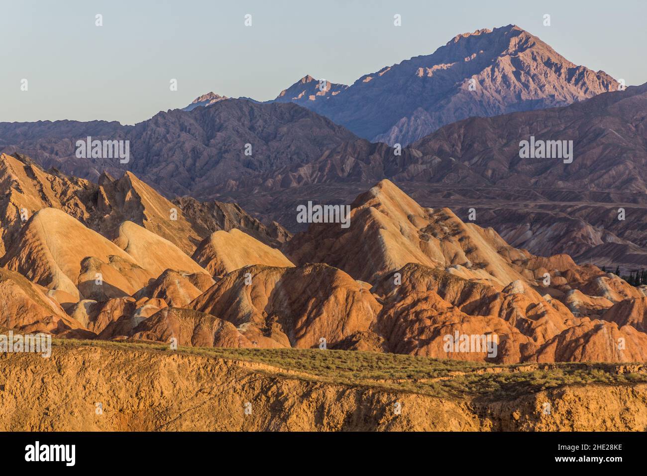 Colorful rainbow mountains of Zhangye Danxia National Geopark, Gansu ...