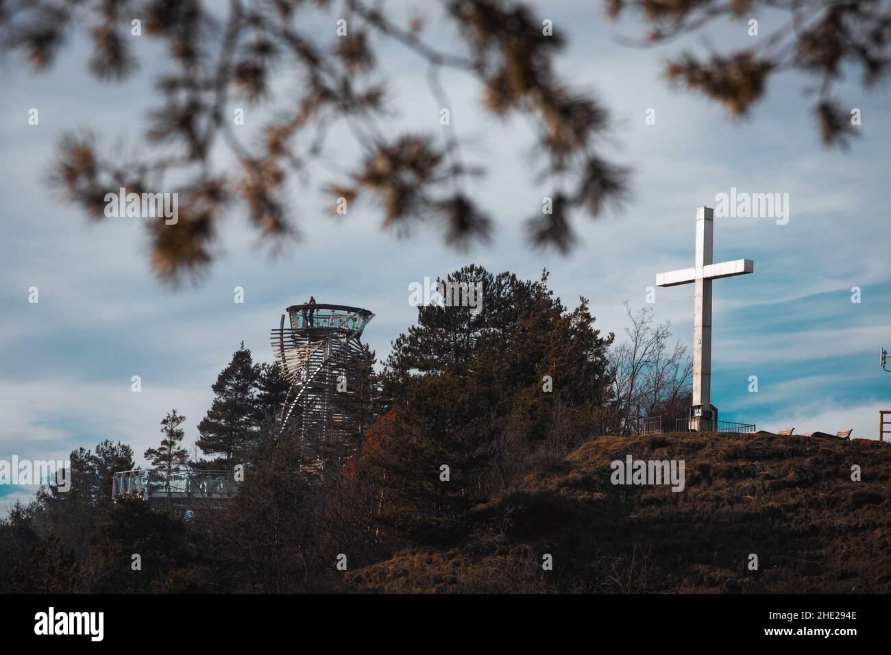 Architecture observation lookout point structure in Razlog, Bulgaria ...