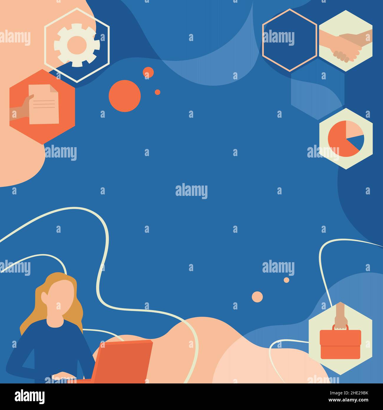 Cartoon future space woman thought Stock Vector Images - Alamy