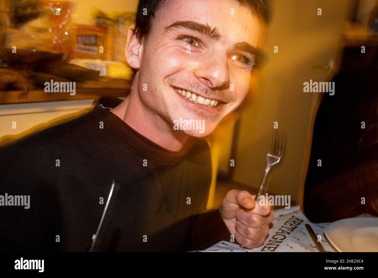 France, Brittany, Quevert, 2020-12-31. New Year's Eve party, or Saint ...