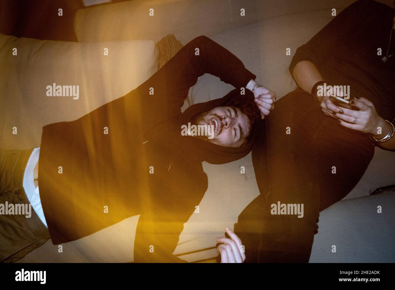 France, Brittany, Quevert, 2020-12-31. New Year's Eve party, or Saint ...