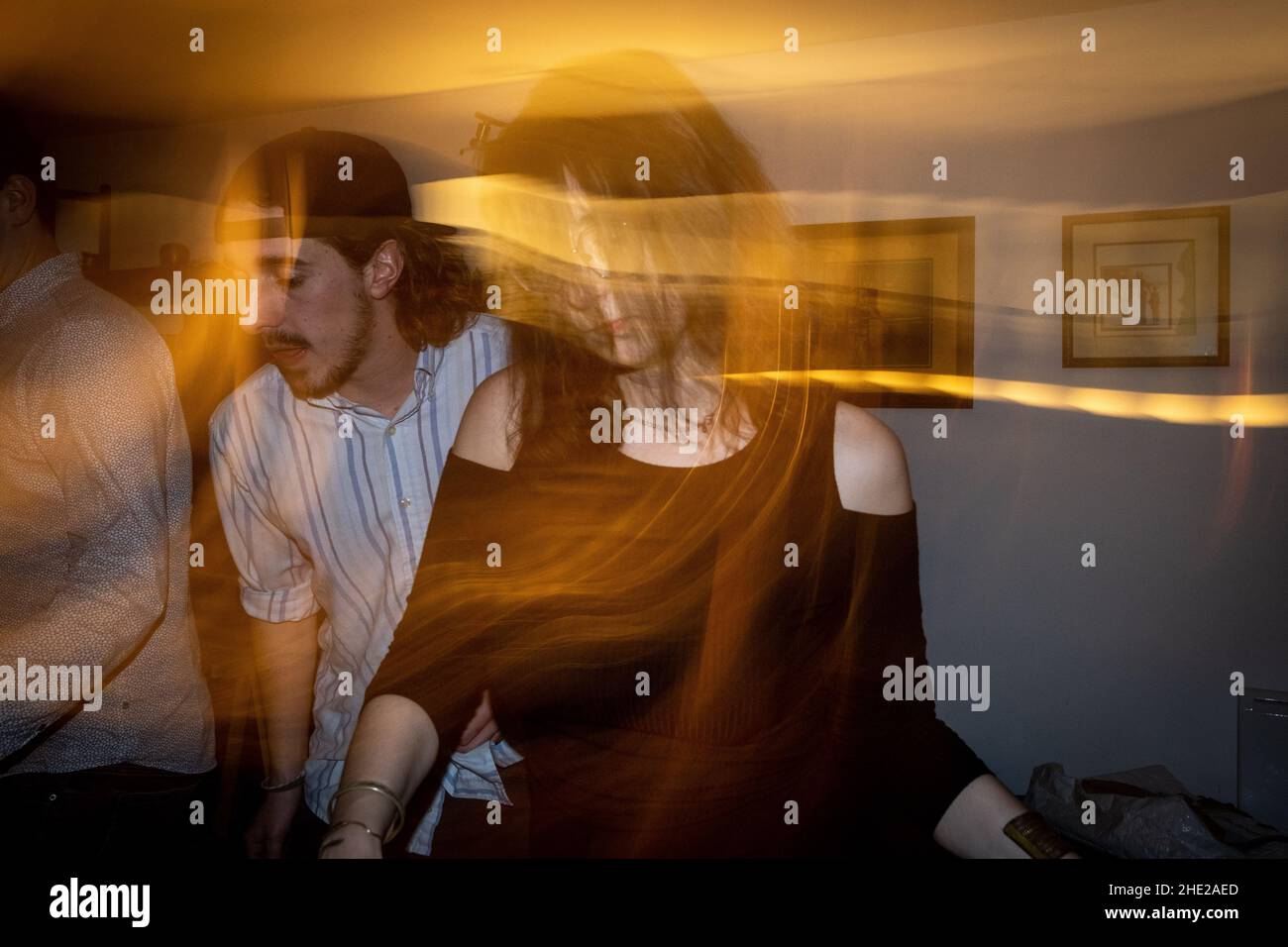 France, Brittany, Quevert, 2020-12-31. New Year's Eve party, or Saint ...